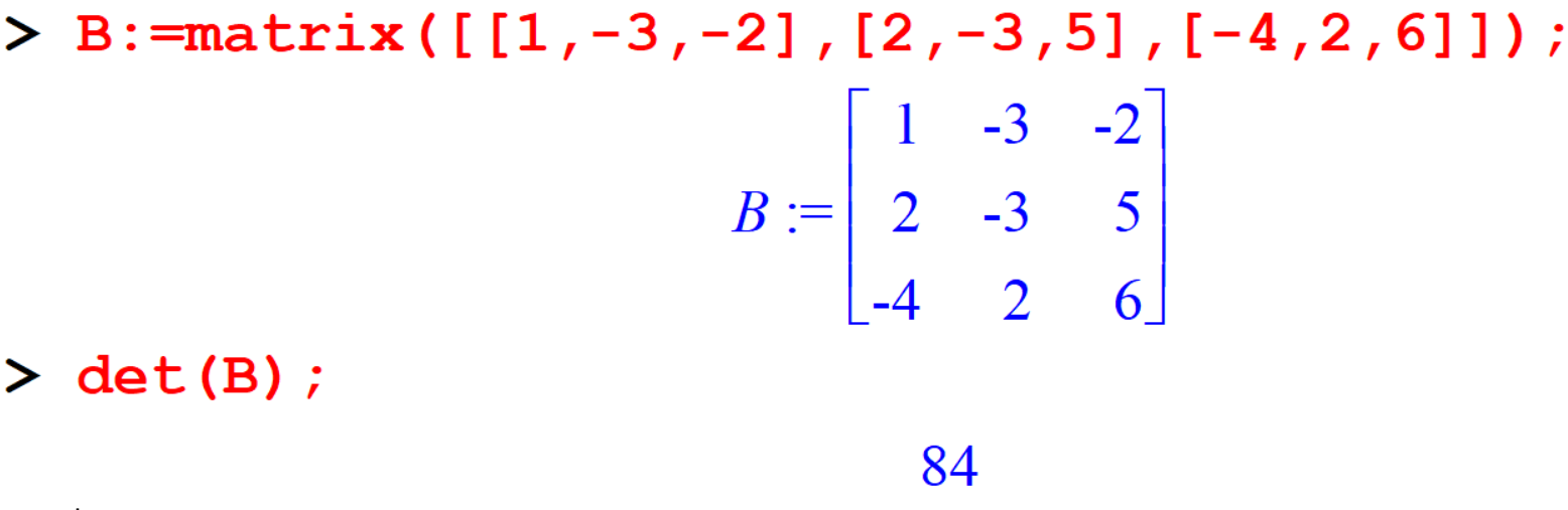 Lesson 10 Matrices | Maple